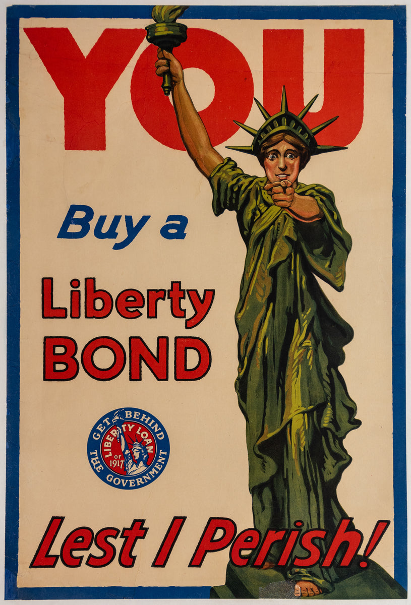 LEST I PERISH 1917 RARE, FIRST LIBERTY LOAN – Flying Cloud Fine Art Posters