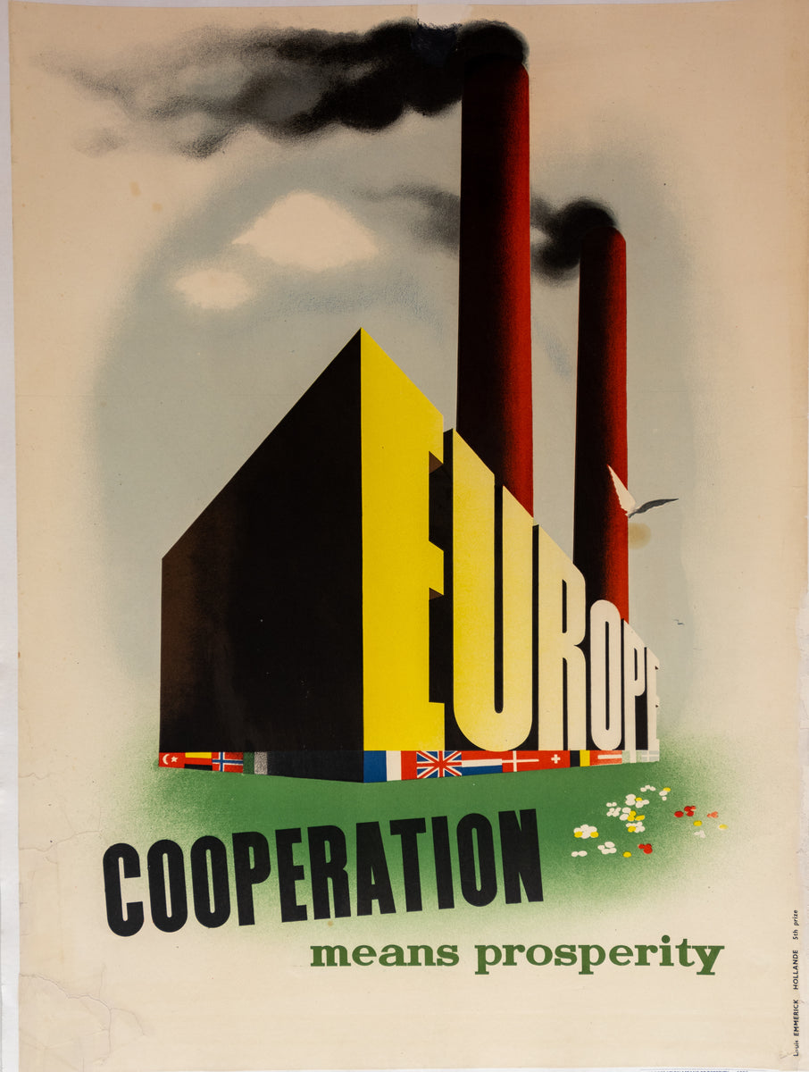 COOPERATION MEANS PROSPERITY (HOLLAND) ERP – Flying Cloud Fine Art Posters